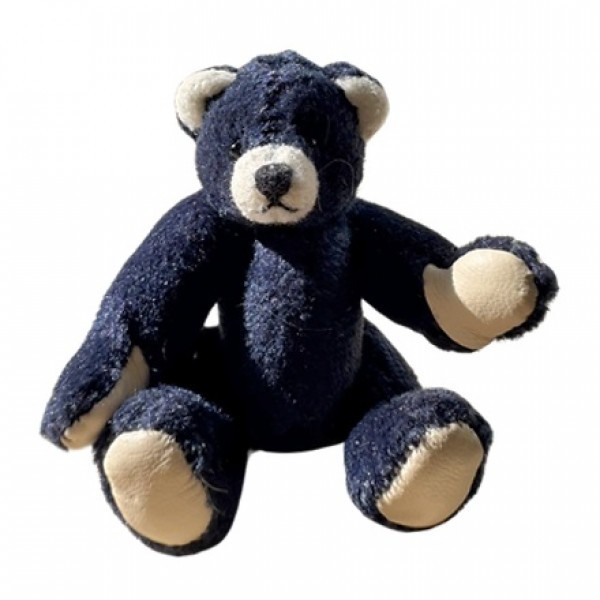 Teddy Hermann tiny fully jointed teddy bear. Midnight Blue velour ...