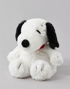 Warmies Snoopy, microwaveable soft plush.